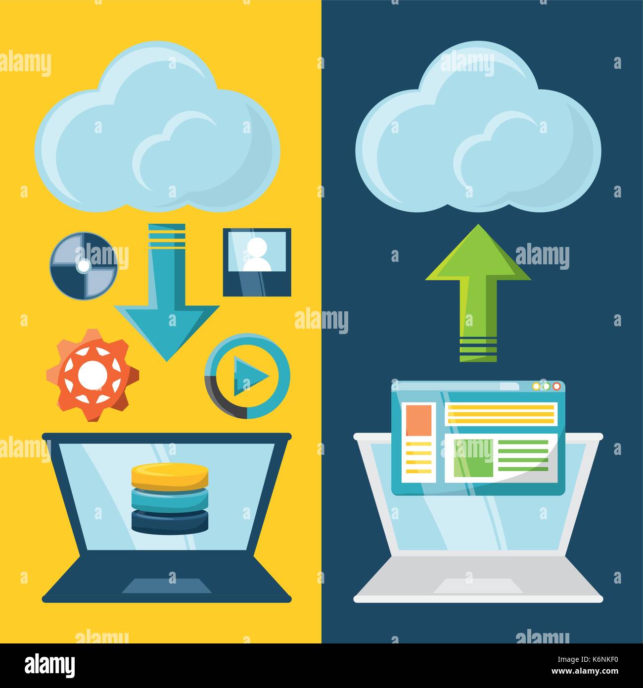 Cloud service design Stock Vector Image & Art - Alamy