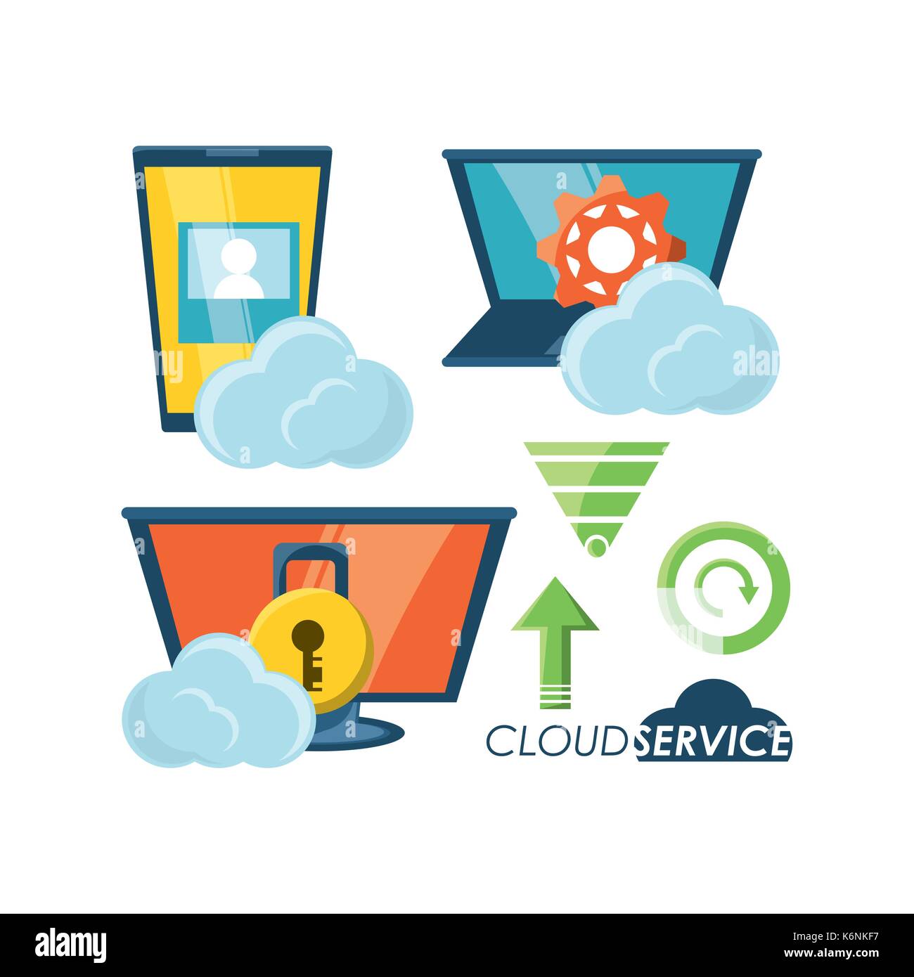 Cloud service design Stock Vector Image & Art - Alamy