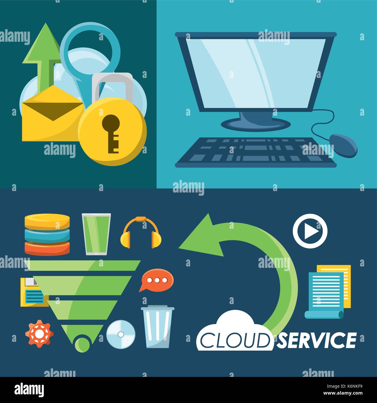 Cloud service design Stock Vector Image & Art - Alamy