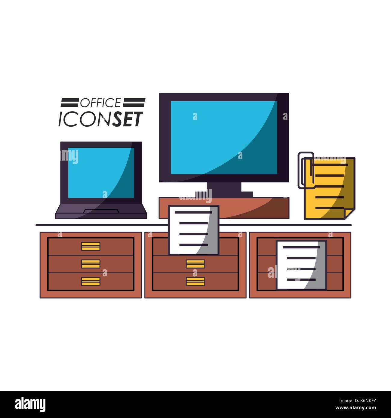 Office icon set design Stock Vector Image & Art - Alamy