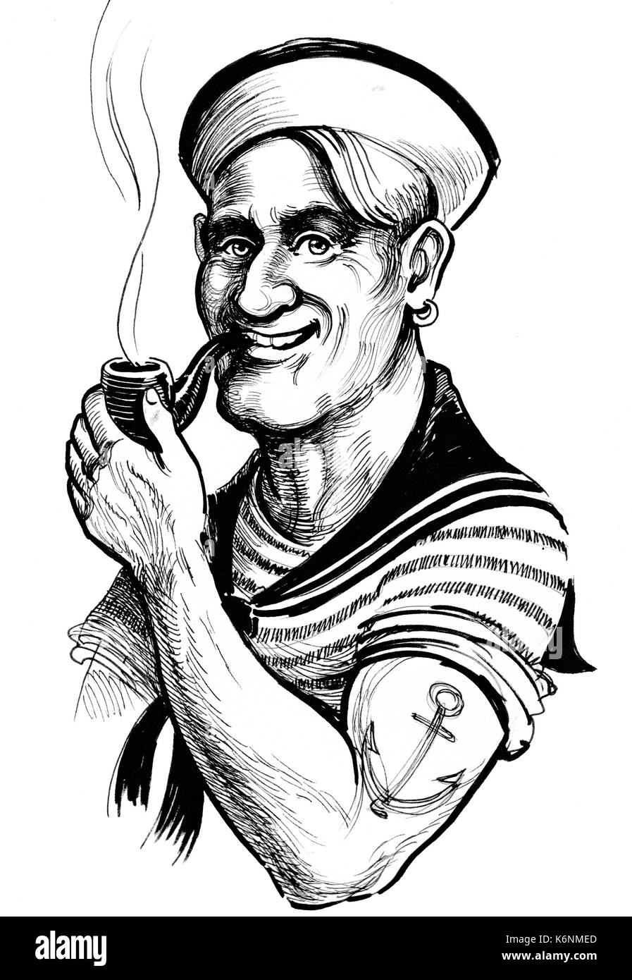 Smoking pipe sailor hi-res stock photography and images - Alamy