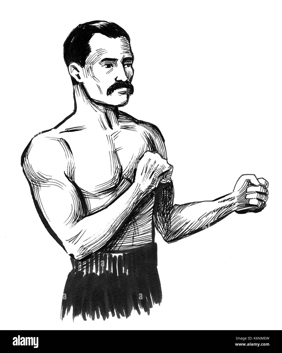 Boxer man sketch hi-res stock photography and images - Alamy