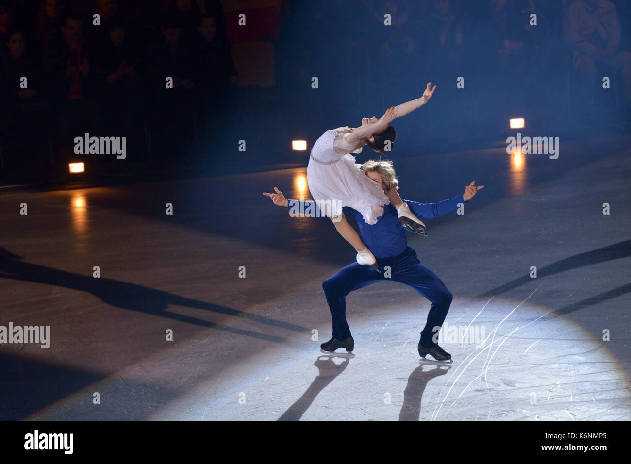 Moscow, Russia - February 24, 2014: Meryl Davis and Charlie White in ...