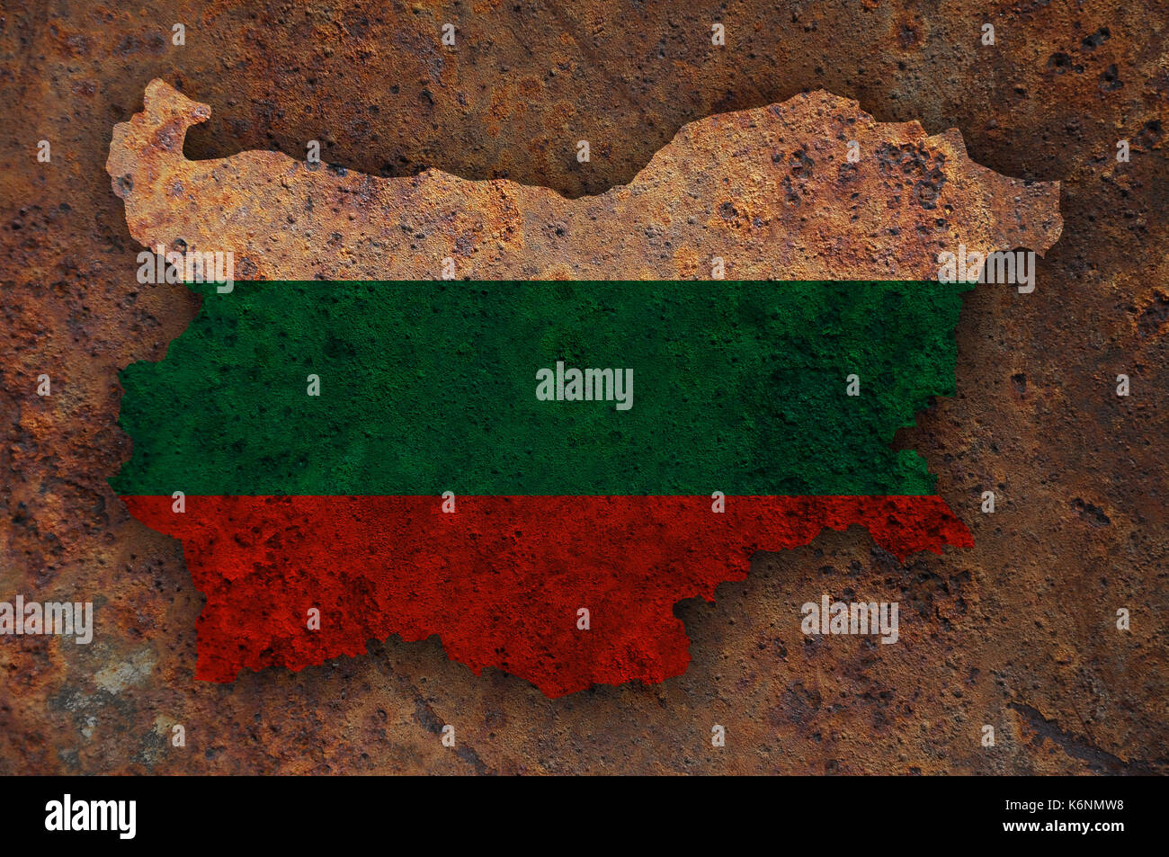 Textured map of Bulgaria in nice colors Stock Photo - Alamy