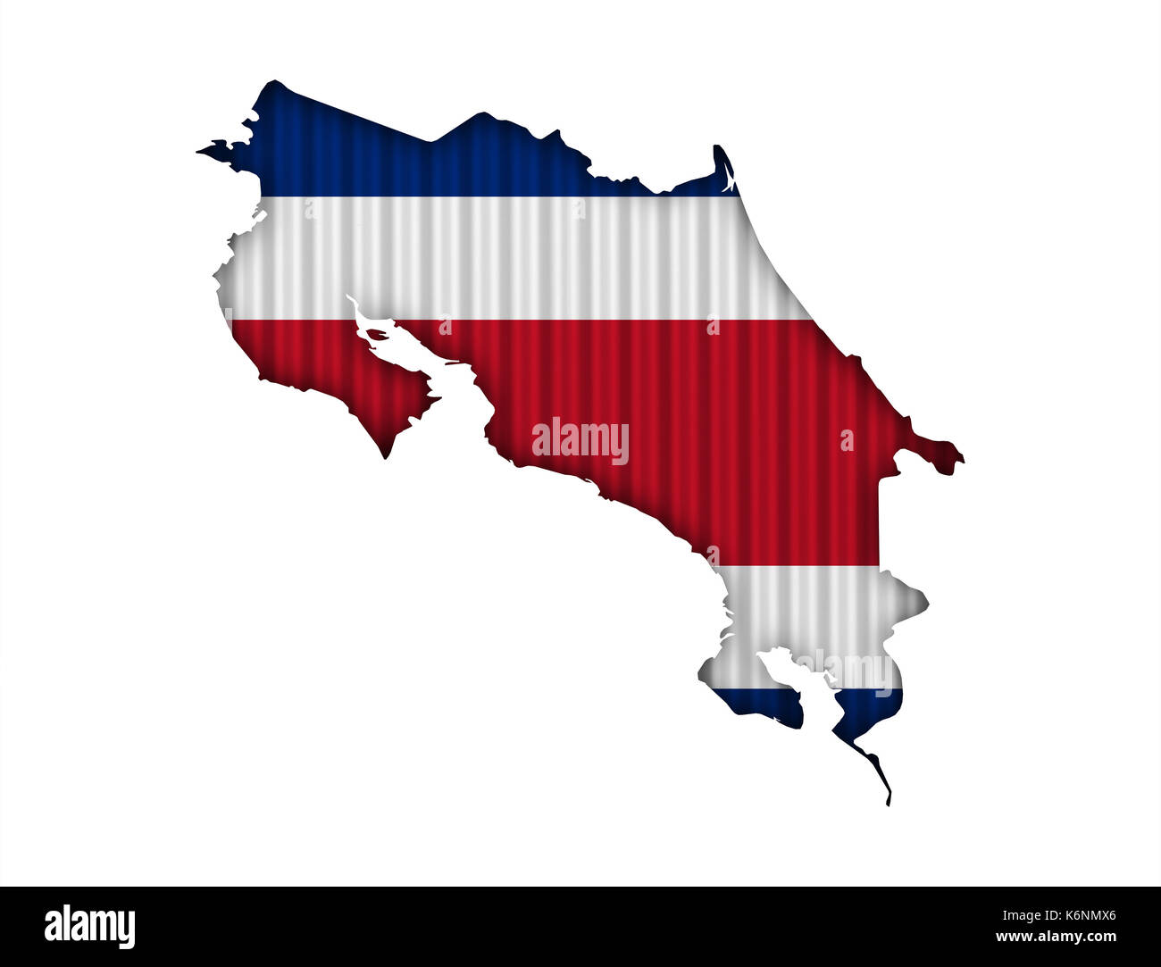 Flag map of costa rica Cut Out Stock Images & Pictures - Alamy