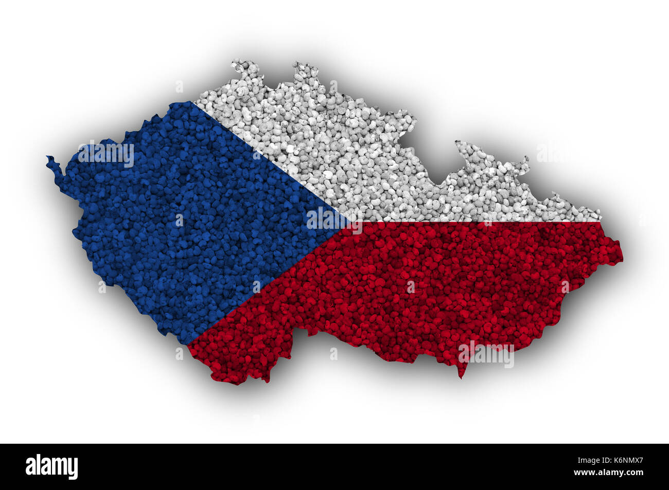 Textured map of Czech Republic in nice colors Stock Photo - Alamy
