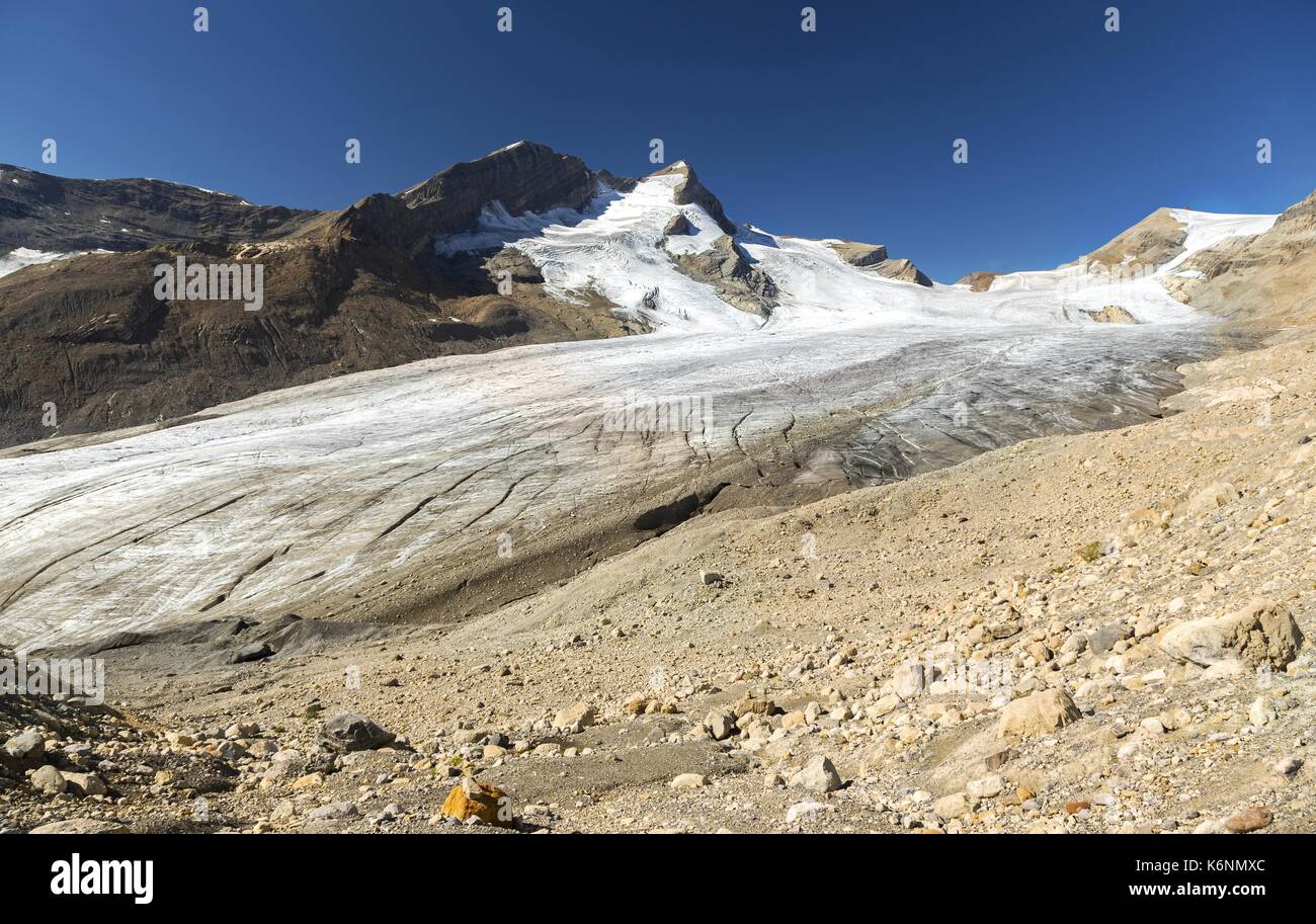 Landscape Scenery Mont Des Poilus Glacial Moraine Ice Receding Melting ...