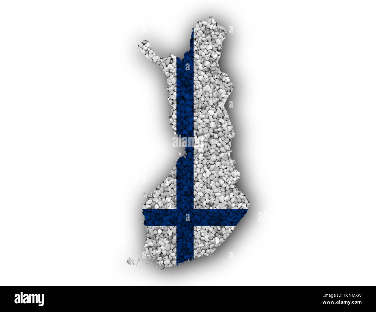 Map and flag of Finland Stock Photo - Alamy