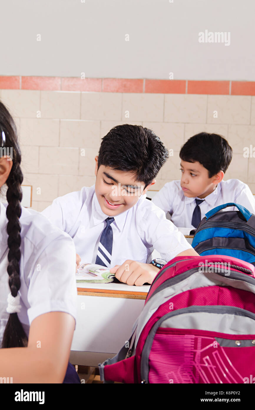 Indian School Kids Students Study In Class room Education Stock Photo ...