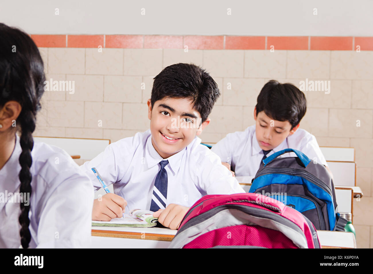 Happy Indian School Kids Students Study In Class Education Learning ...