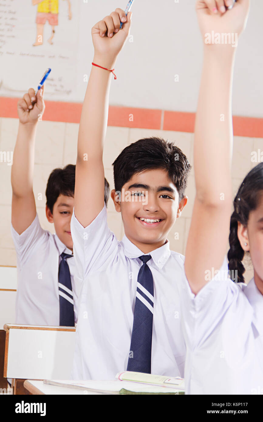 Happy Indian School Kids