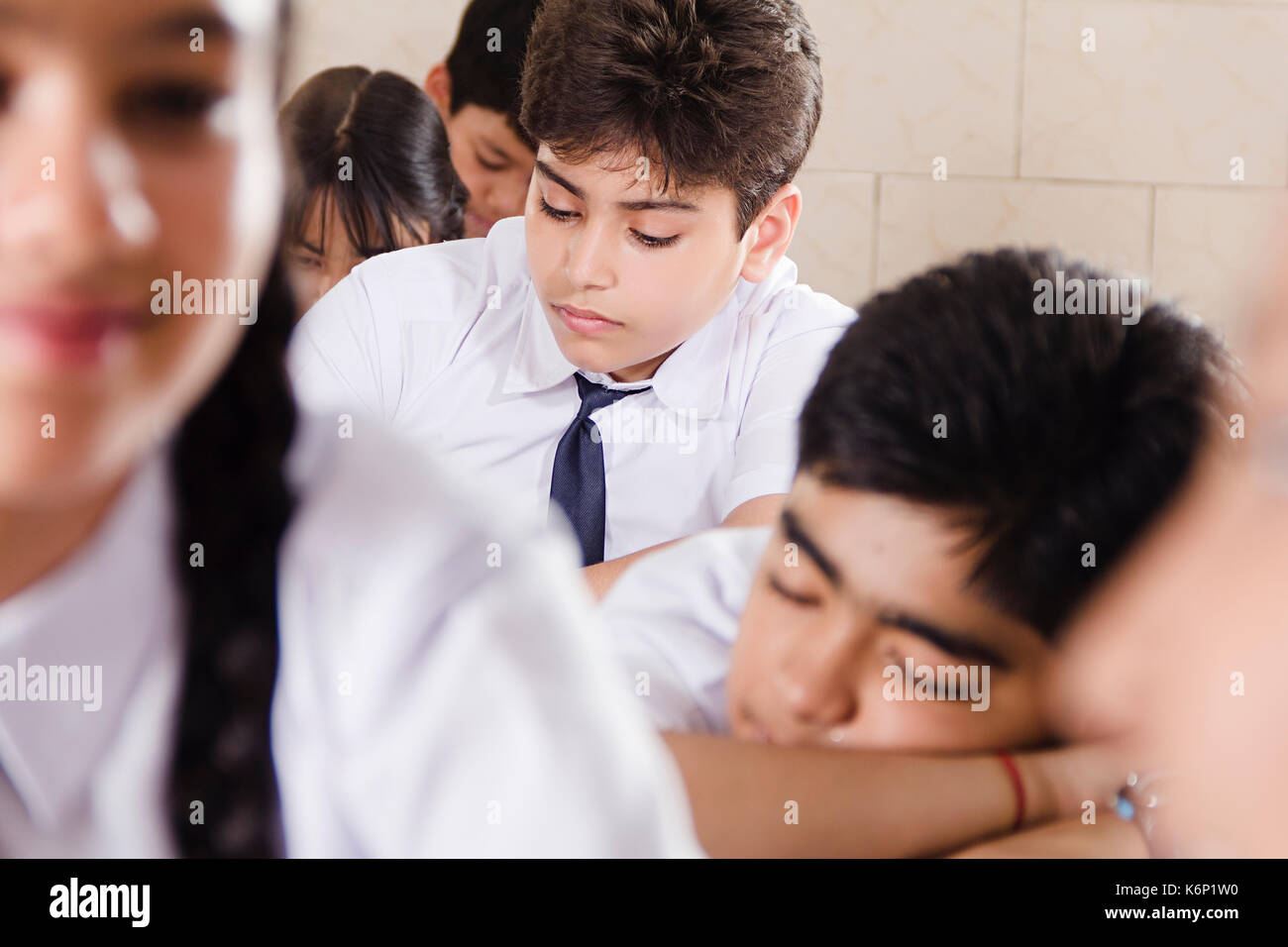 Indian High School Children Students Book Studying Education In ...