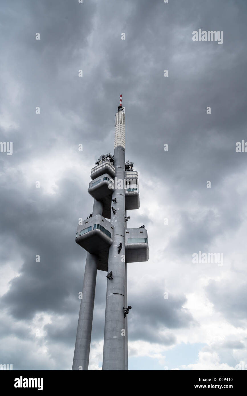 Zizkov Television Tower in Prague Stock Photo - Alamy
