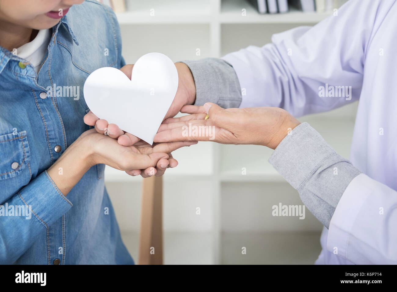 charity, health care, donation and medicine concept - doctor man hand ...