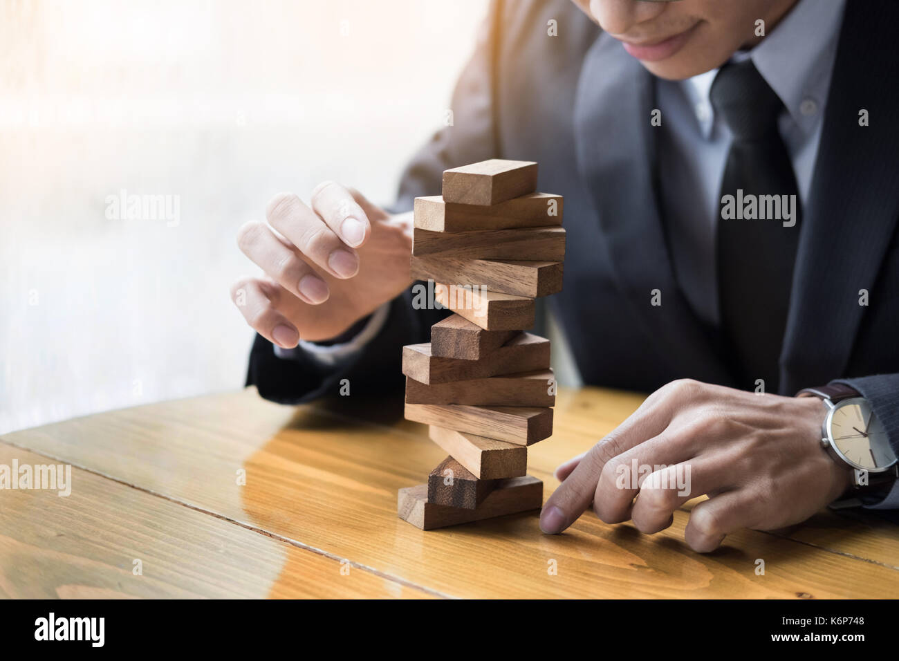 Planning, risk and wealth strategy in business concept, businessman and ...