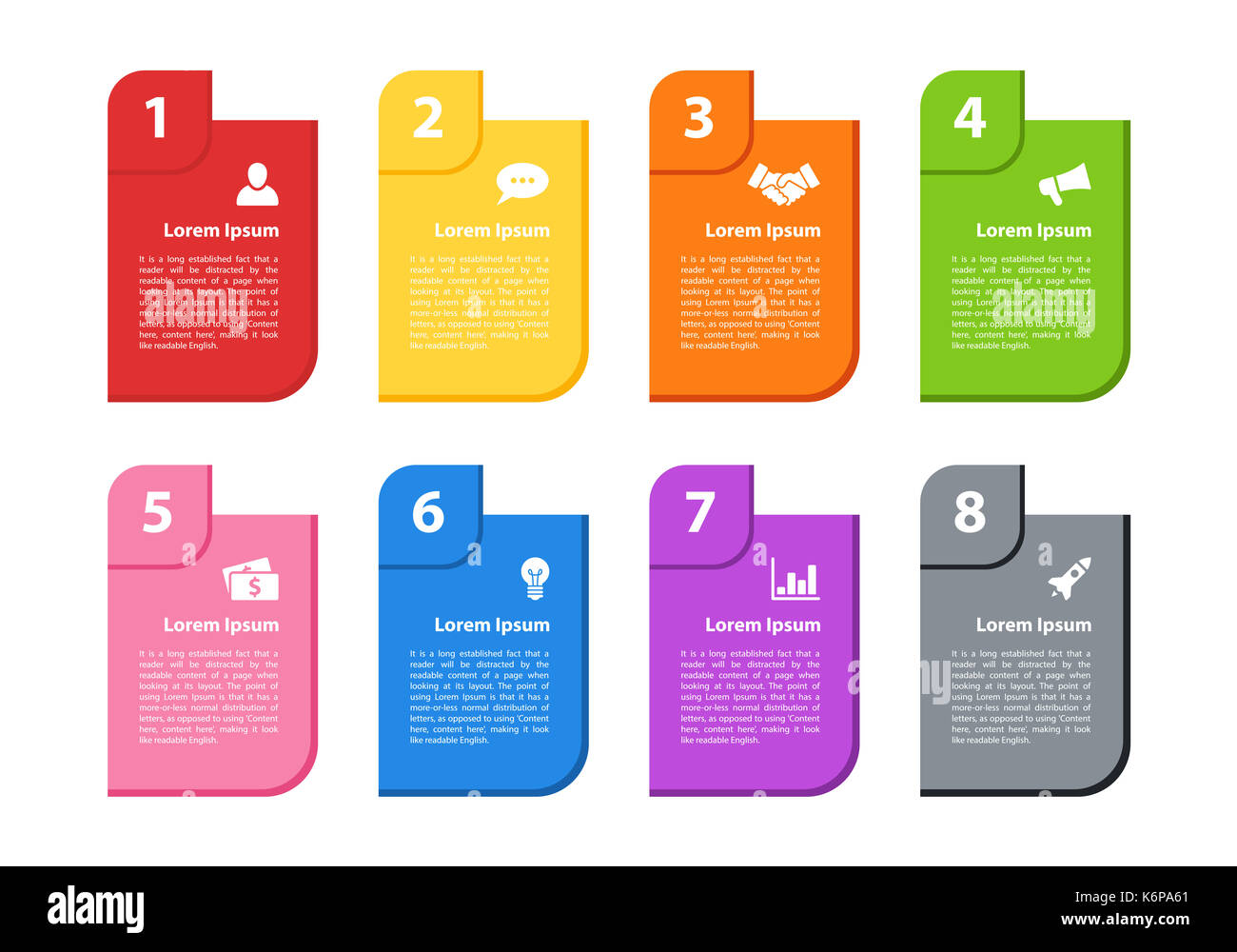 Infographic design business concept vector illustration with 8 steps or ...