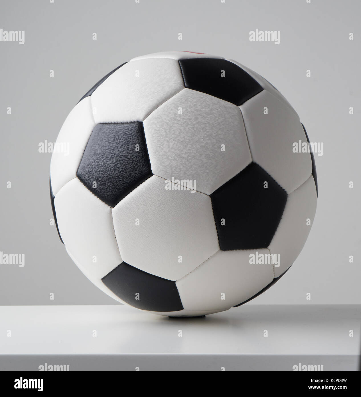 Soccer or football ball close up image on light grey background Stock ...