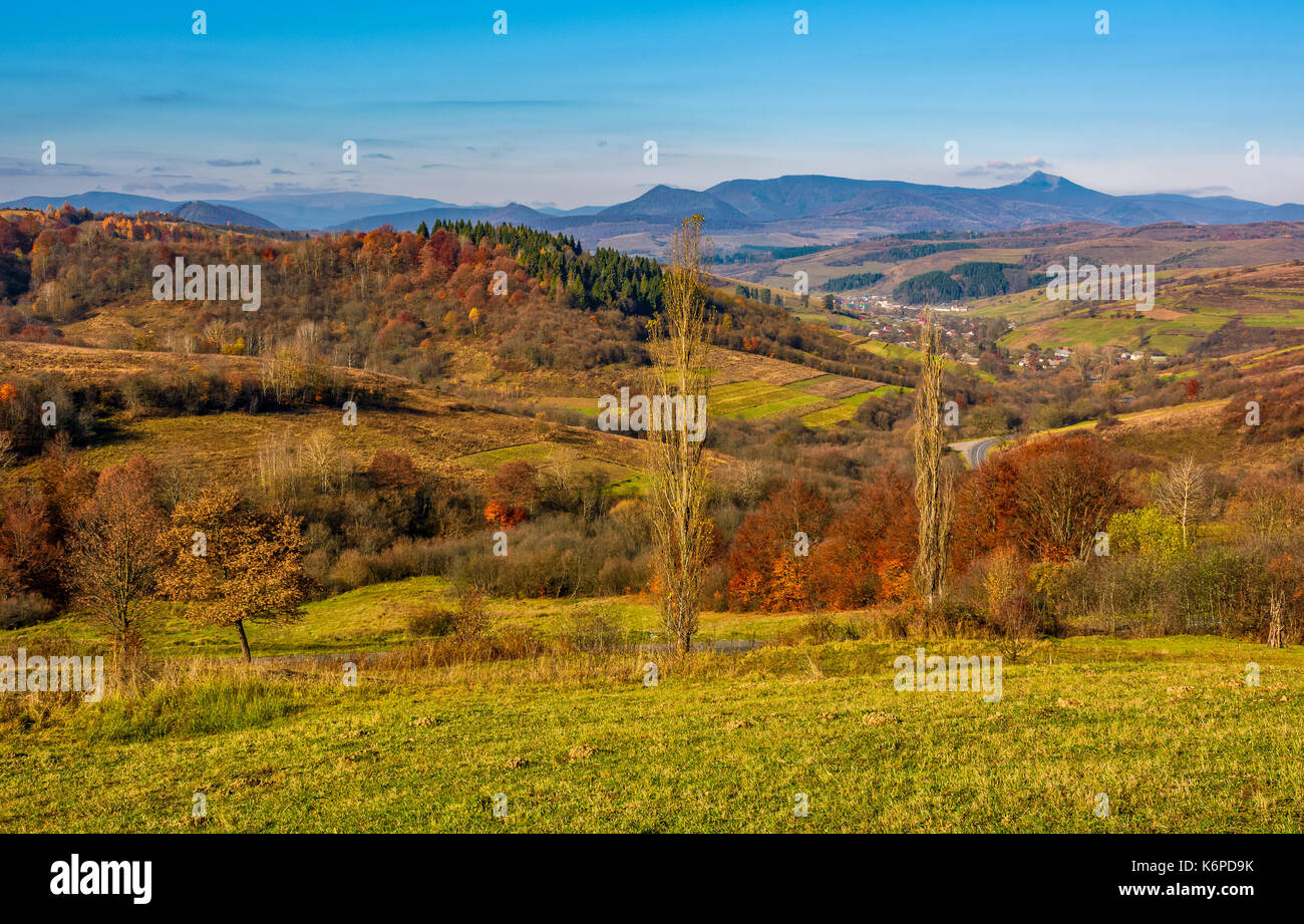 rural grassy fields on hills in gorgeous mountains. stunning ...