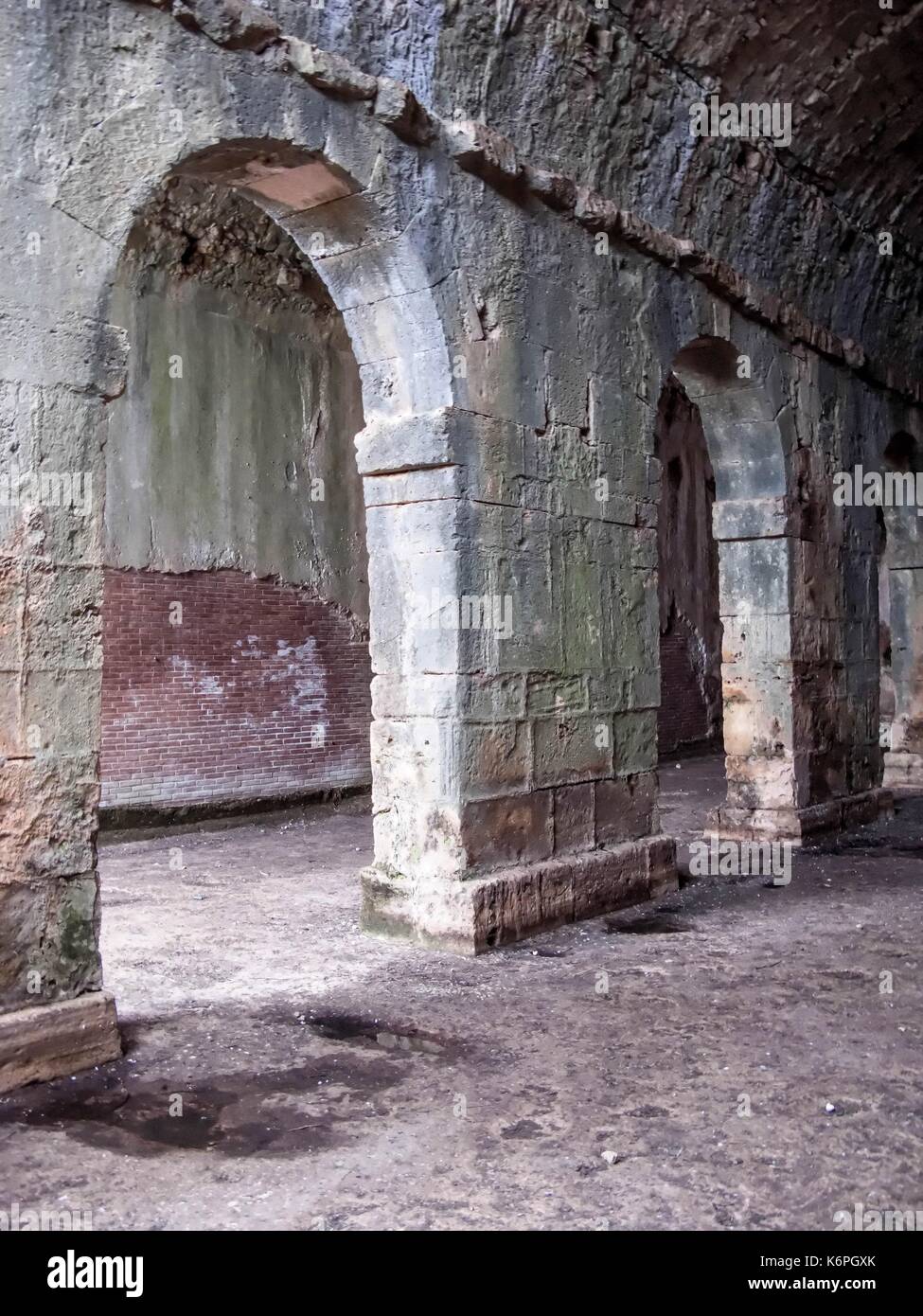 Inside the Roman cisterns at Aptera, Crete, Greece Stock Photo - Alamy