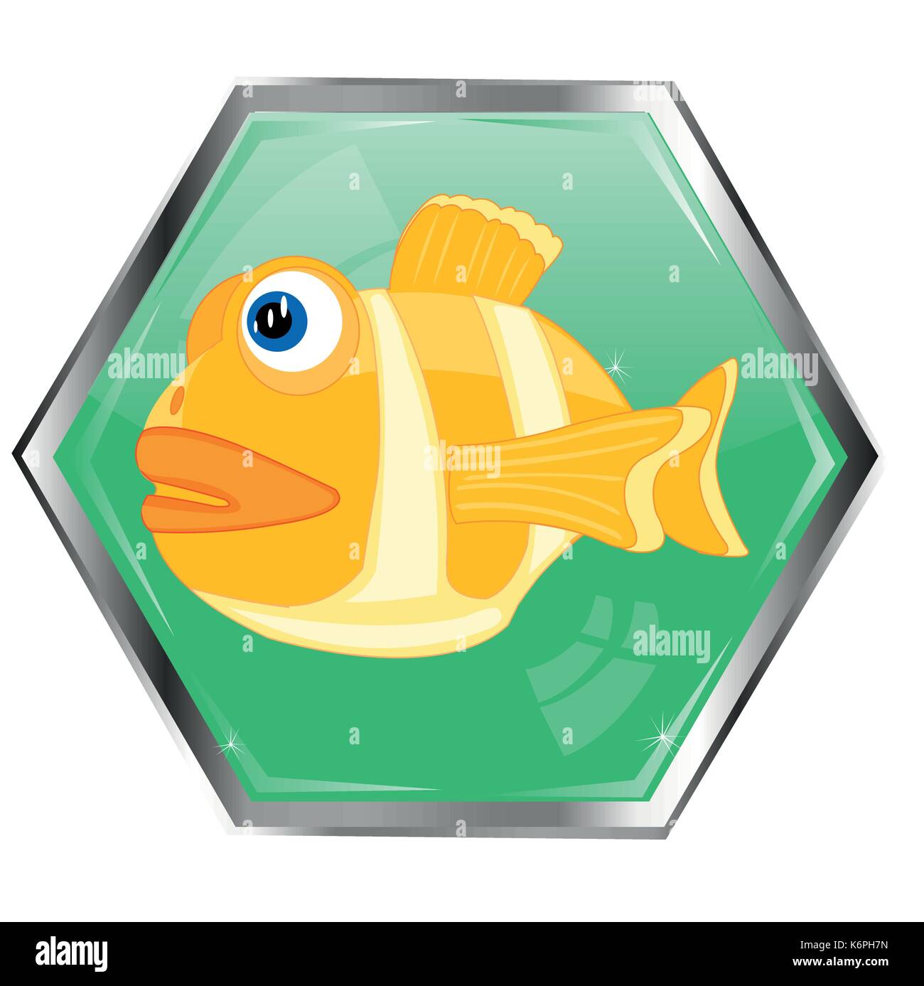 Astrological sign of the zodiac fish on button Stock Vector Image & Art ...