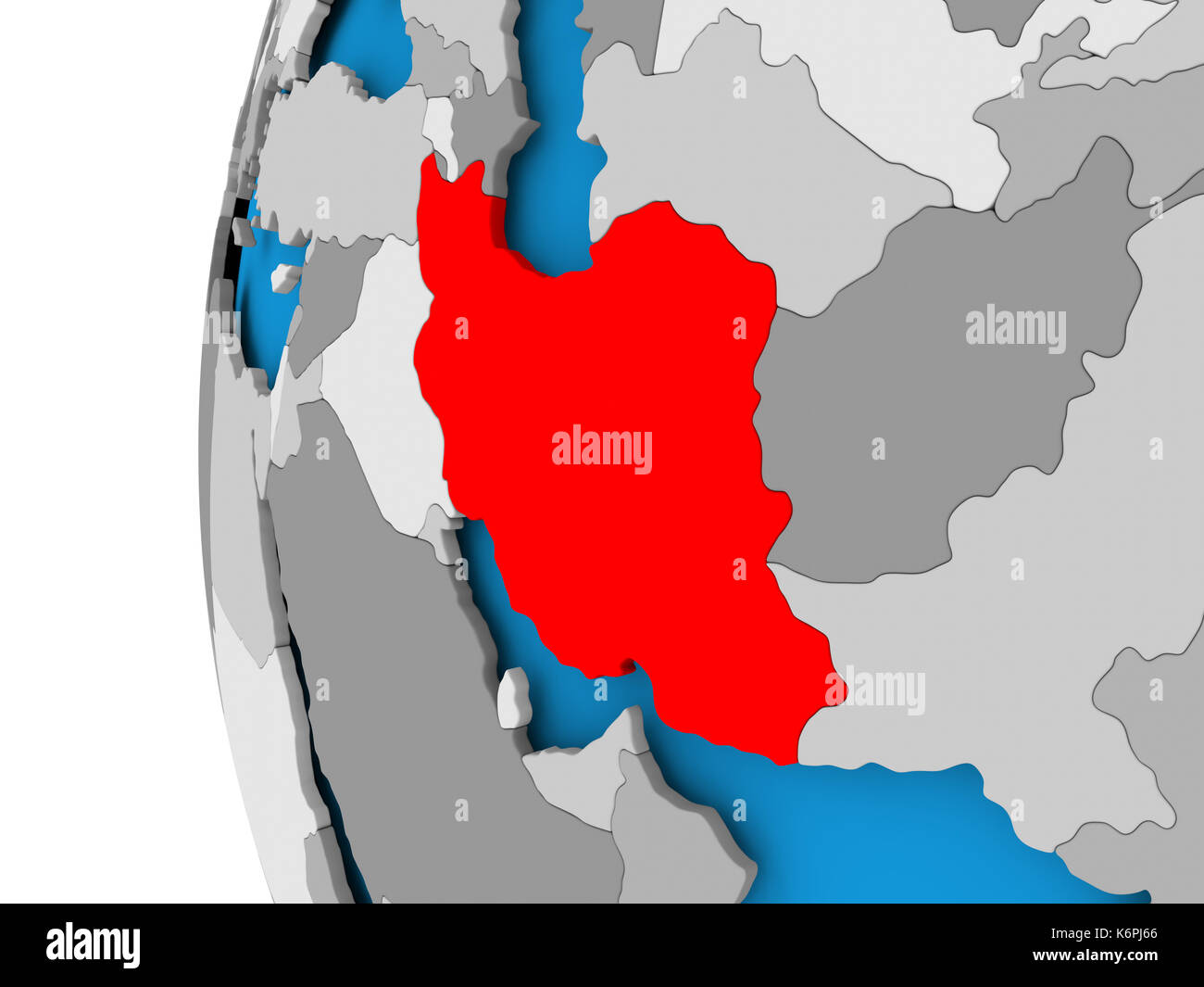 Iran in globe hi-res stock photography and images - Alamy
