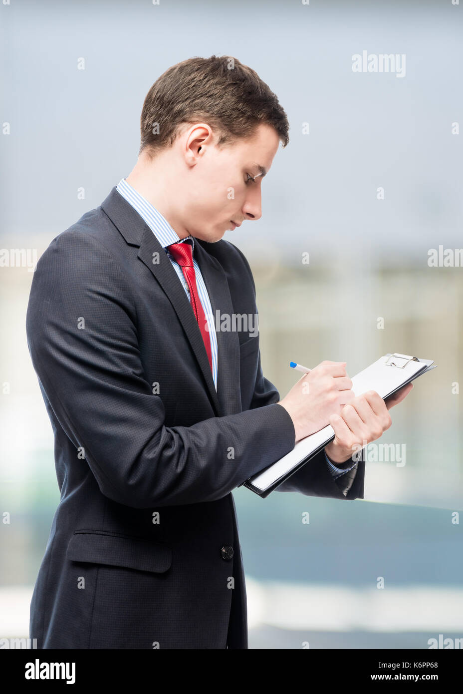 the signing of important documents, portrait boss in office Stock Photo ...