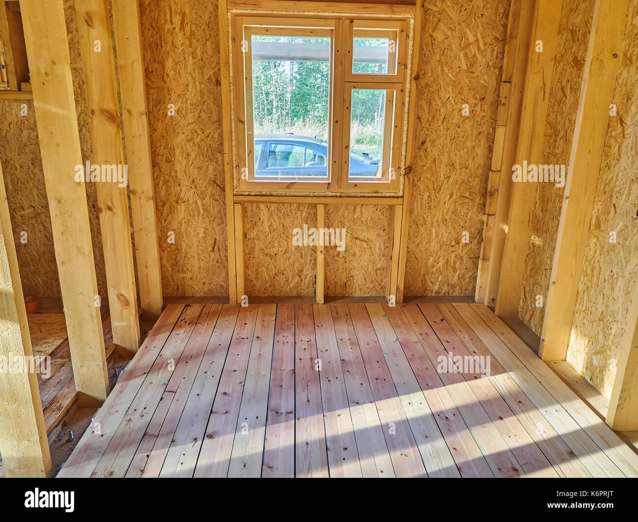 Construction of a frame house Stock Photo - Alamy