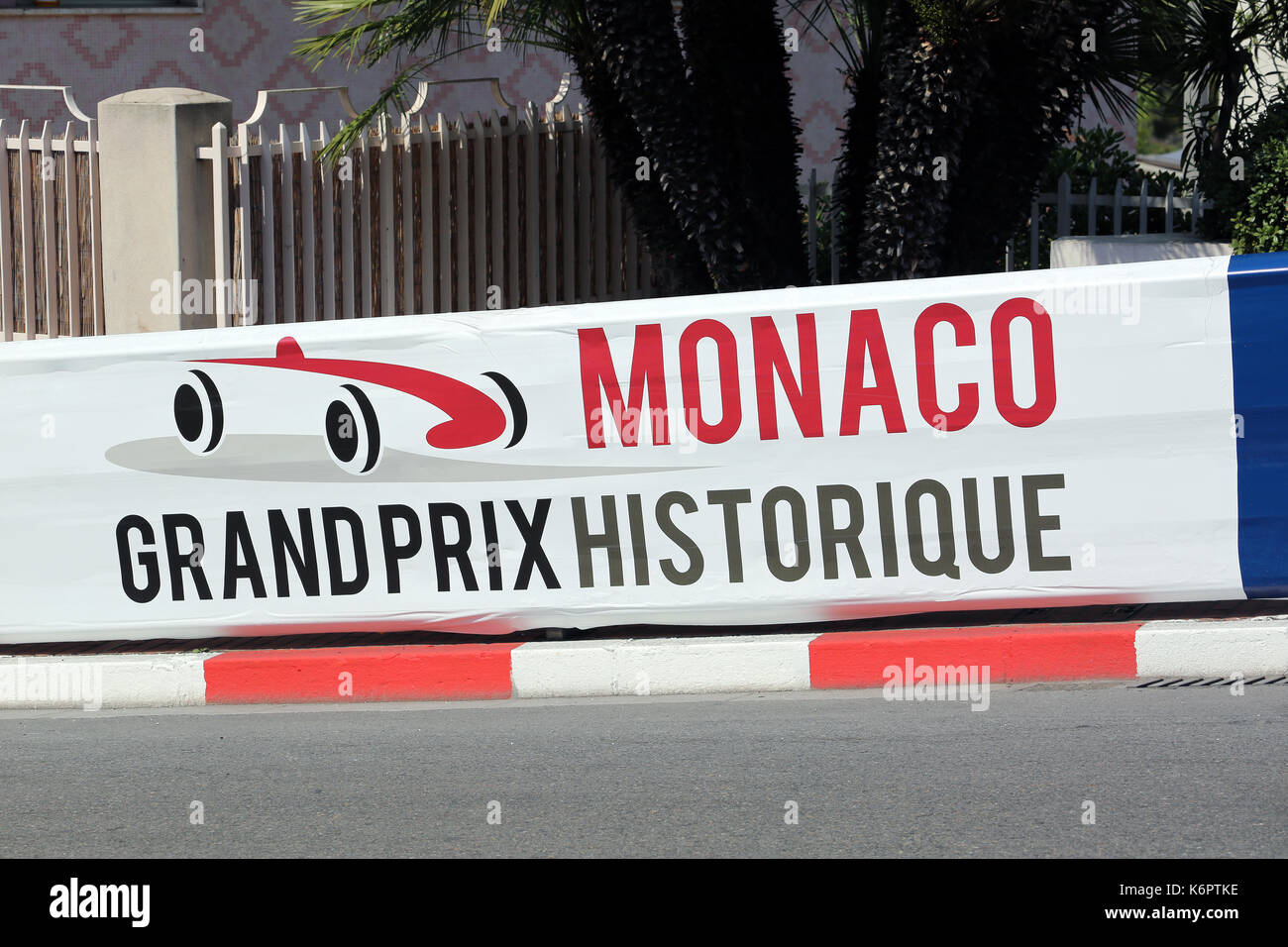 Monte-Carlo, Monaco - May 18, 2016: Red and White Monaco Grand Prix ...
