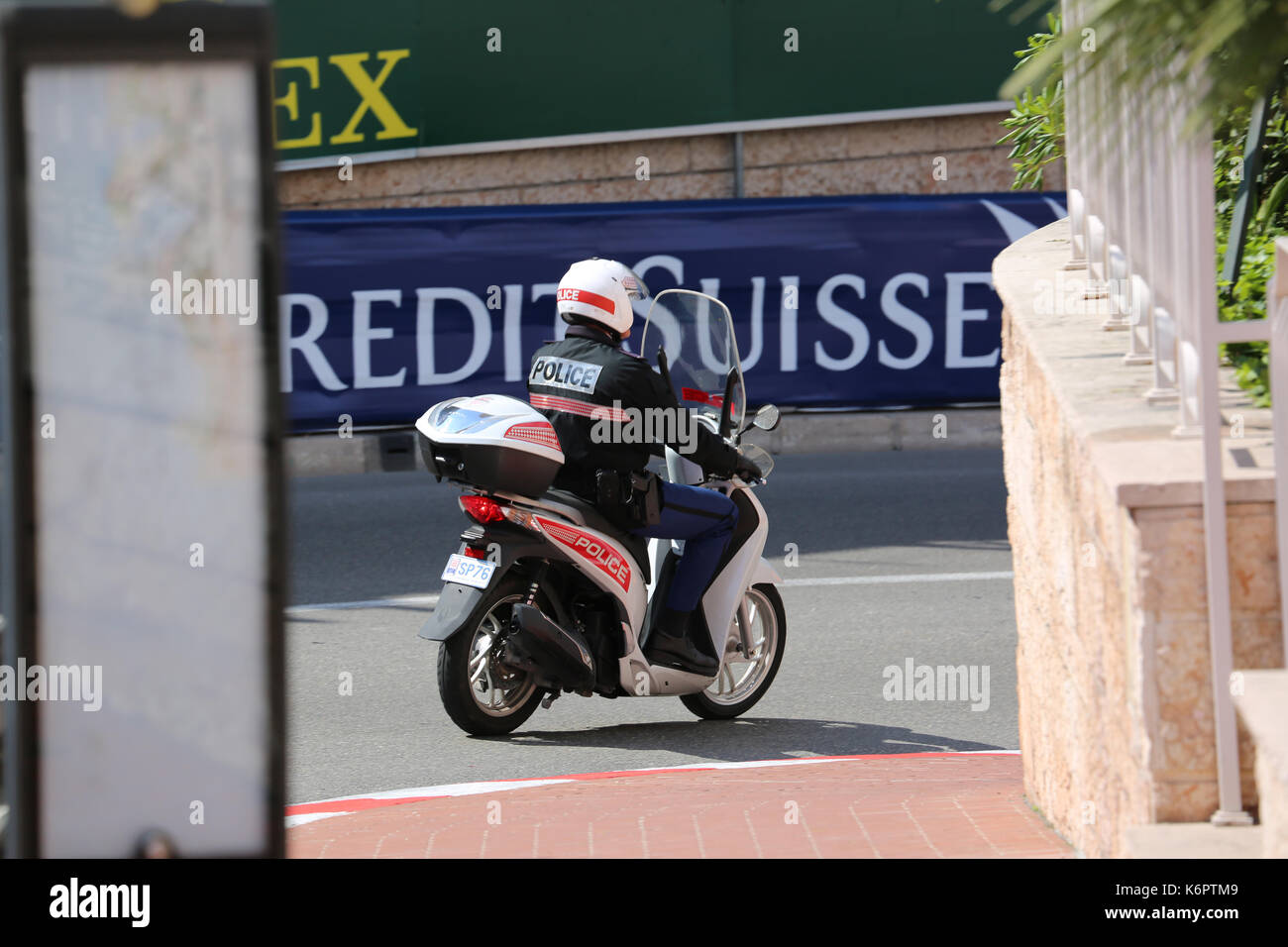 Monte-Carlo, Monaco - May 18, 2016: Monaco Policeman Patrol on Motor ...