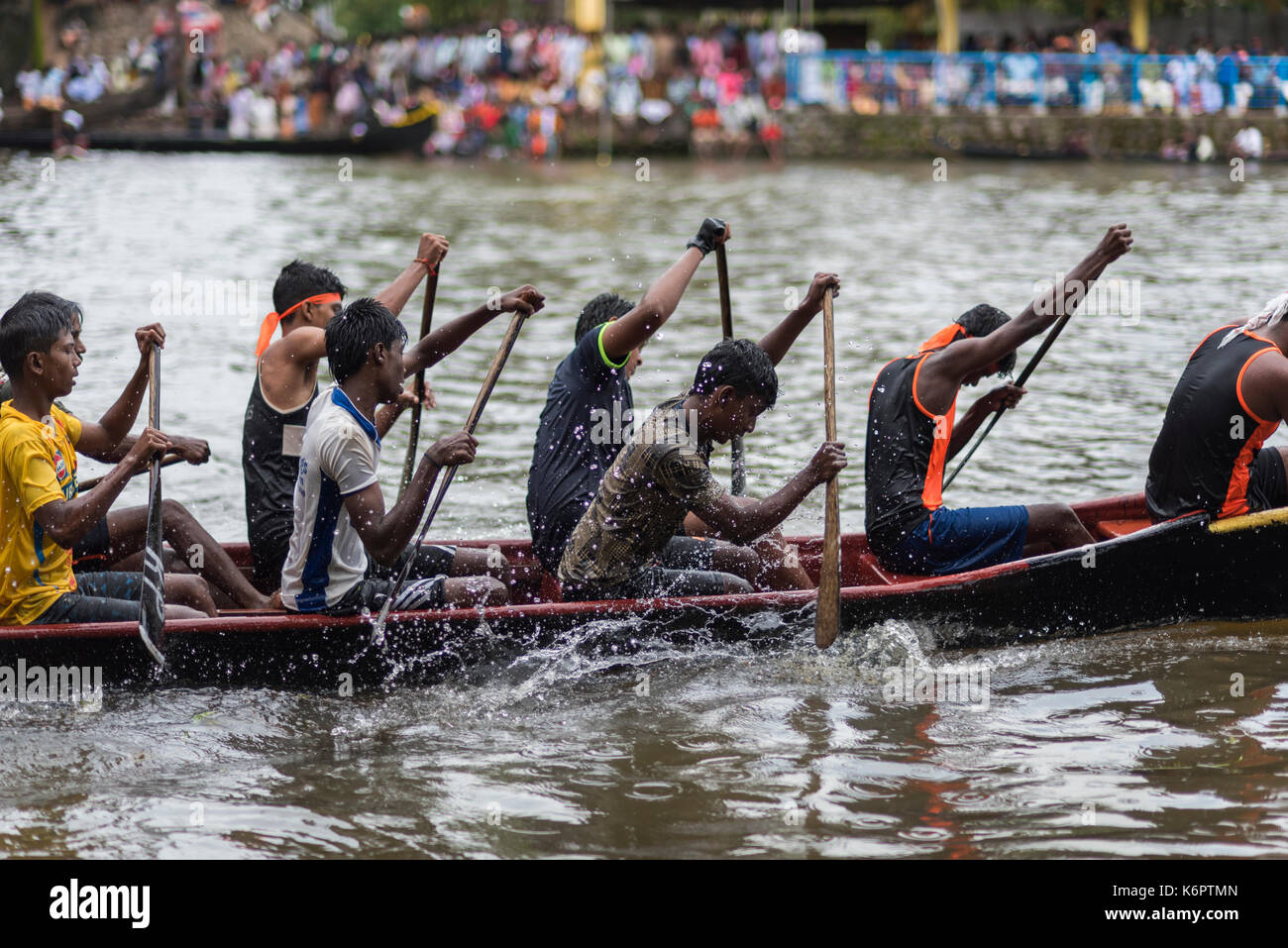 Oarsmen rowing in snake boats hi-res stock photography and images - Alamy