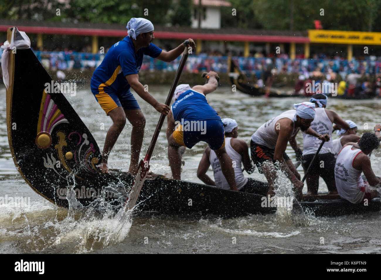 Oarsmen rowing in snake boats hi-res stock photography and images - Alamy