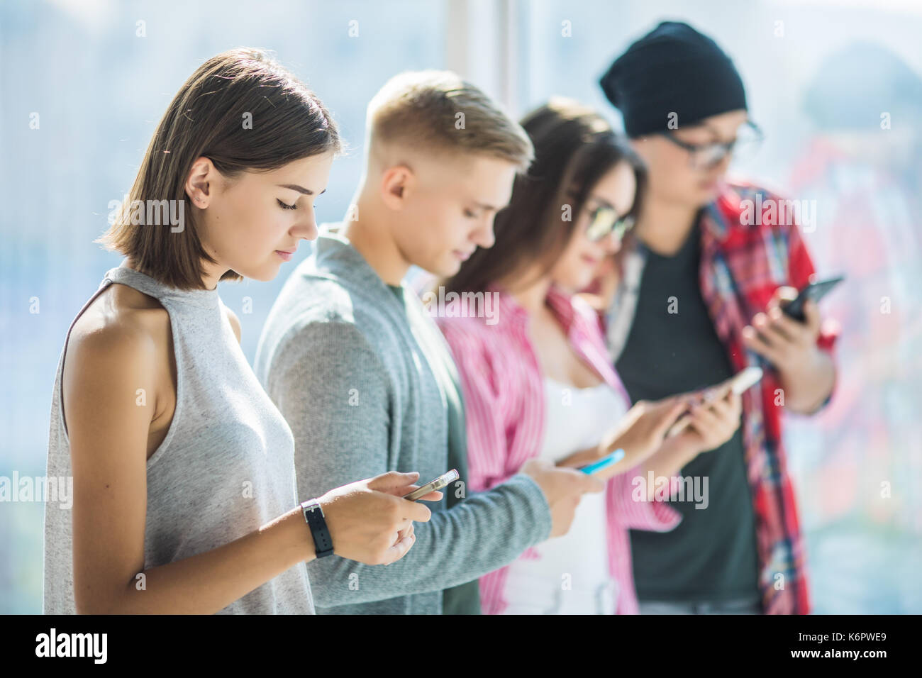 Happy women interacting other hi-res stock photography and images - Alamy