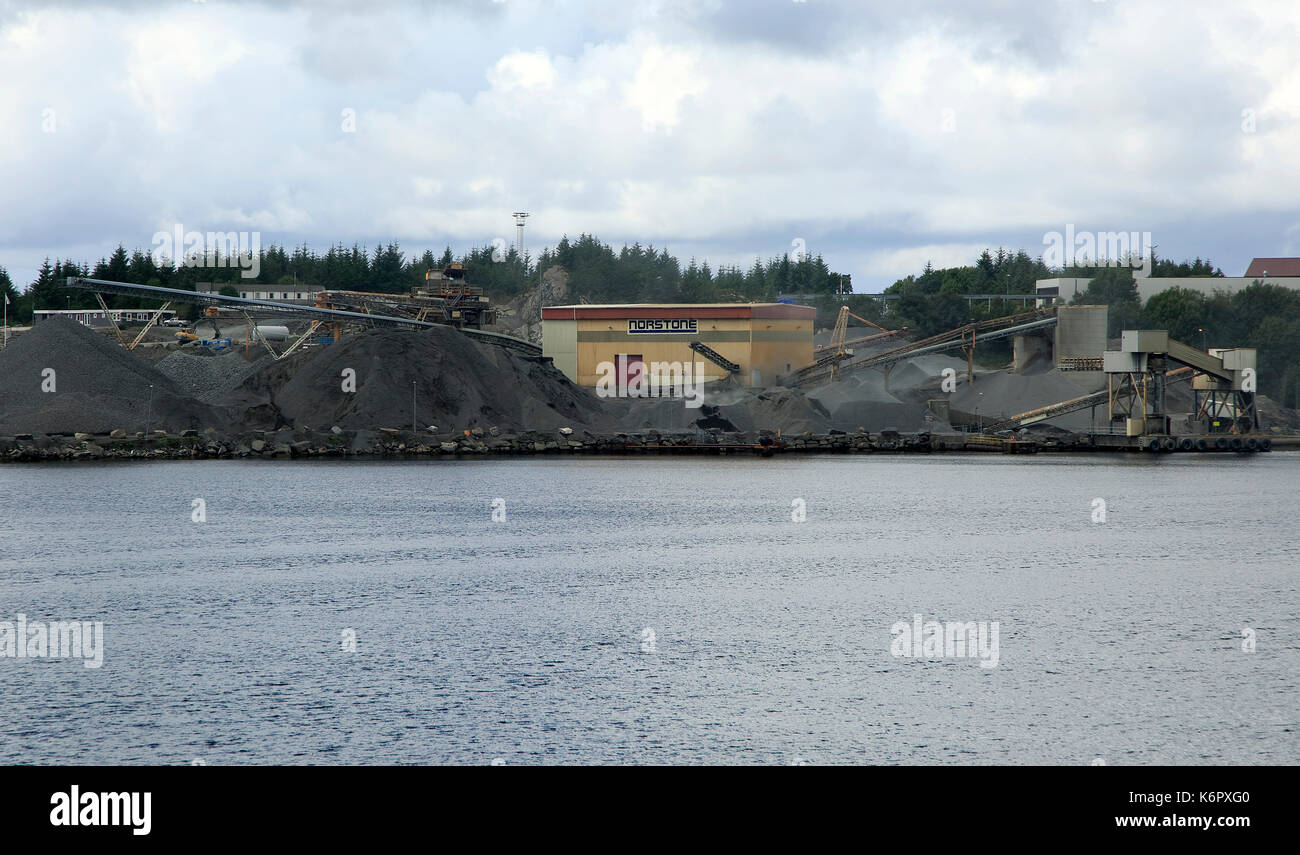 NorStone quarry at Askoy Mjolkevikvarden, Herdla, near Bergen, Norway ...