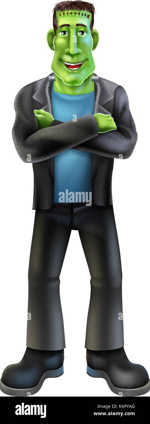 Halloween Cartoon Frankenstein Stock Vector Image & Art - Alamy