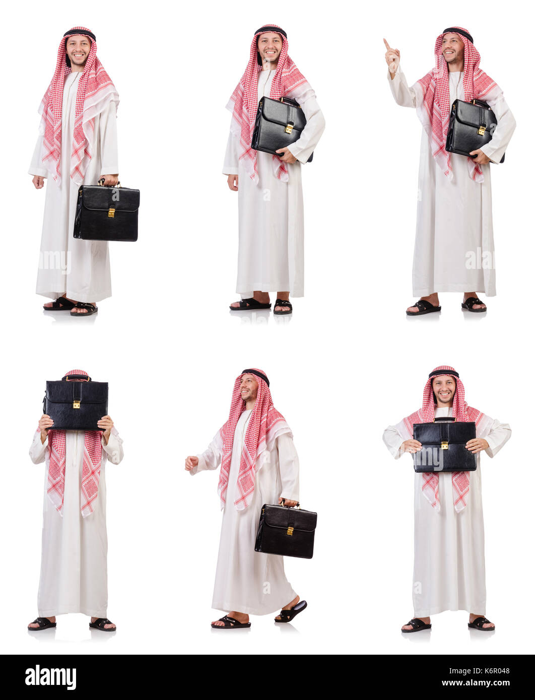 Arab man isolated on white background Stock Photo - Alamy