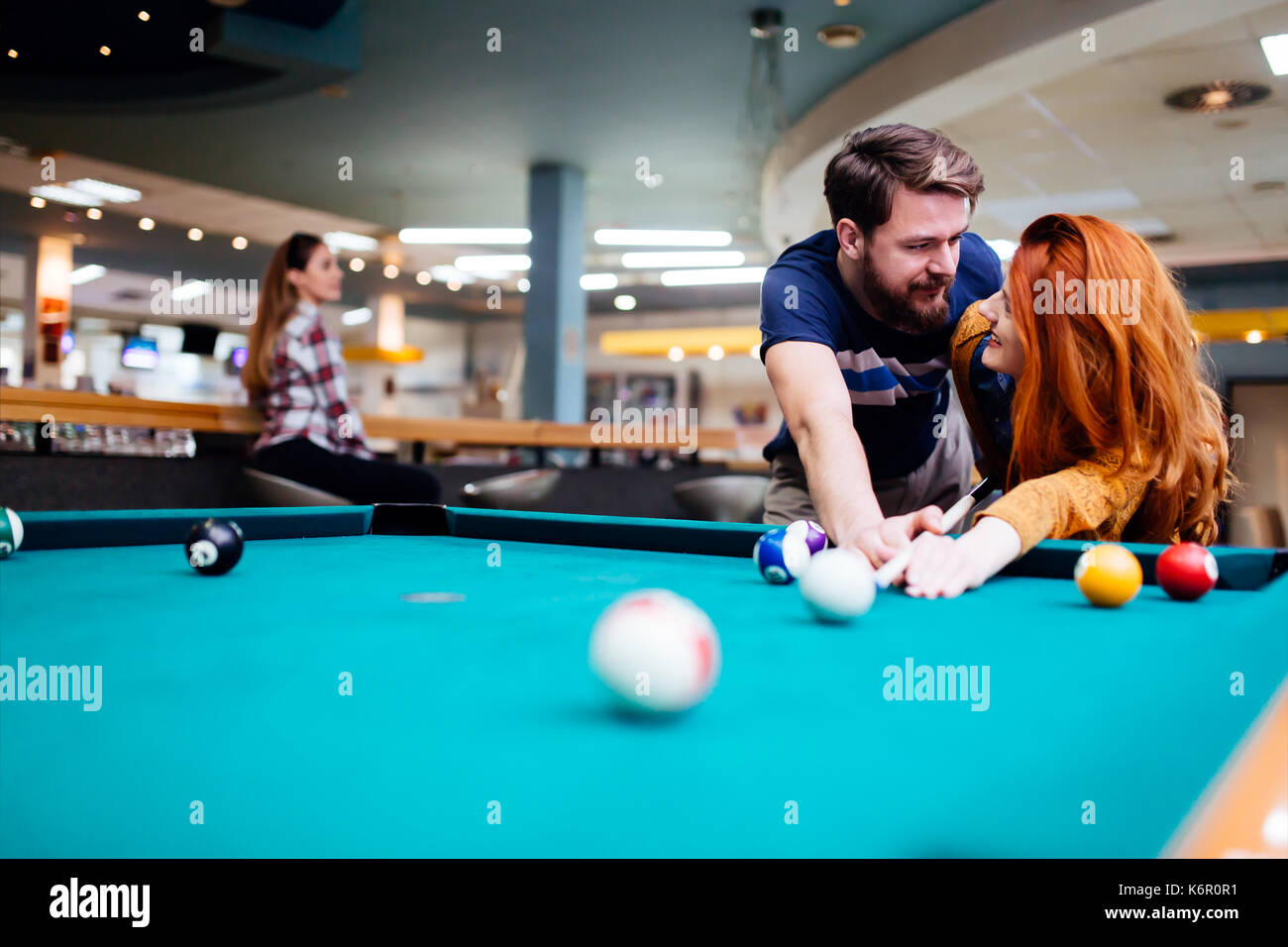 People playing pool billiards hi-res stock photography and images - Alamy