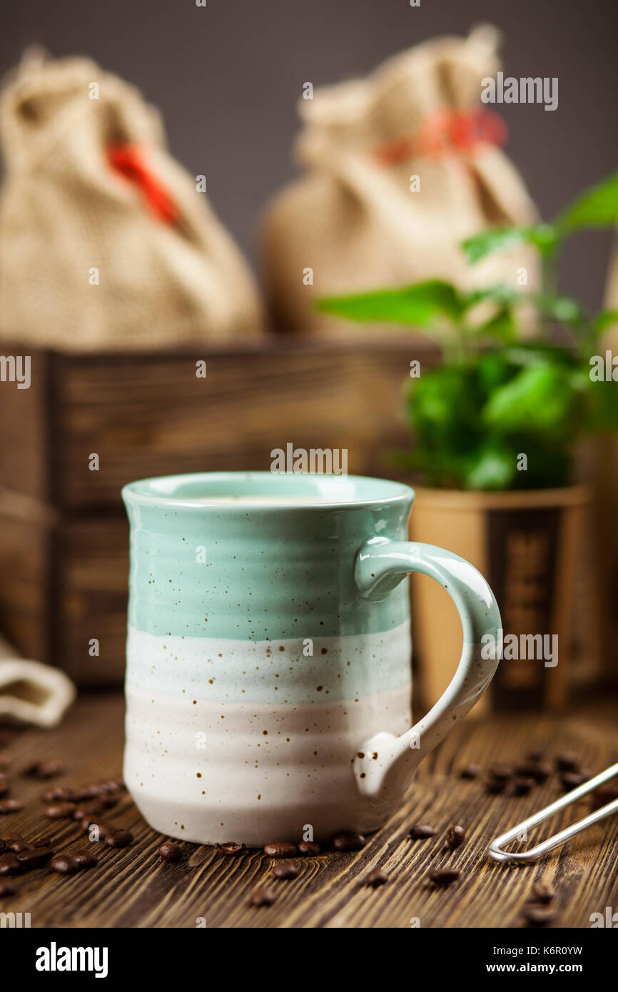 Big mug of coffee Stock Photo - Alamy