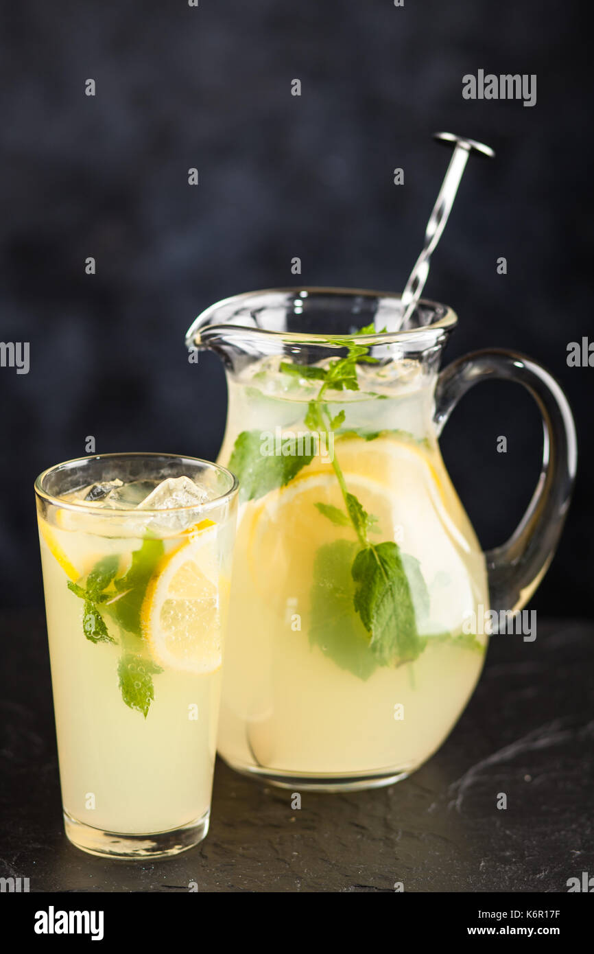 Jar of lemonade Stock Photo - Alamy