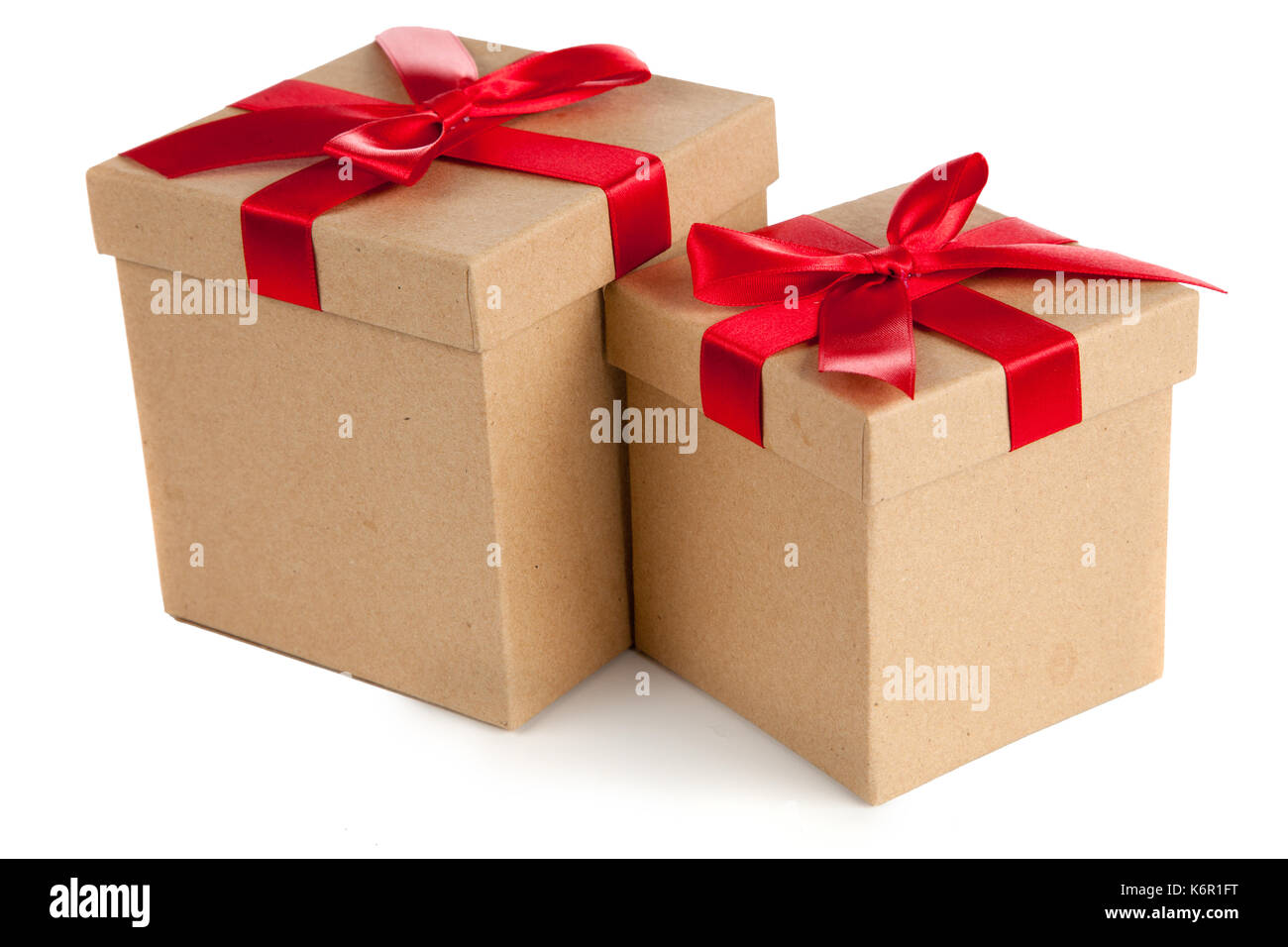 Holiday background red gift Cut Out Stock Images & Pictures - Alamy
