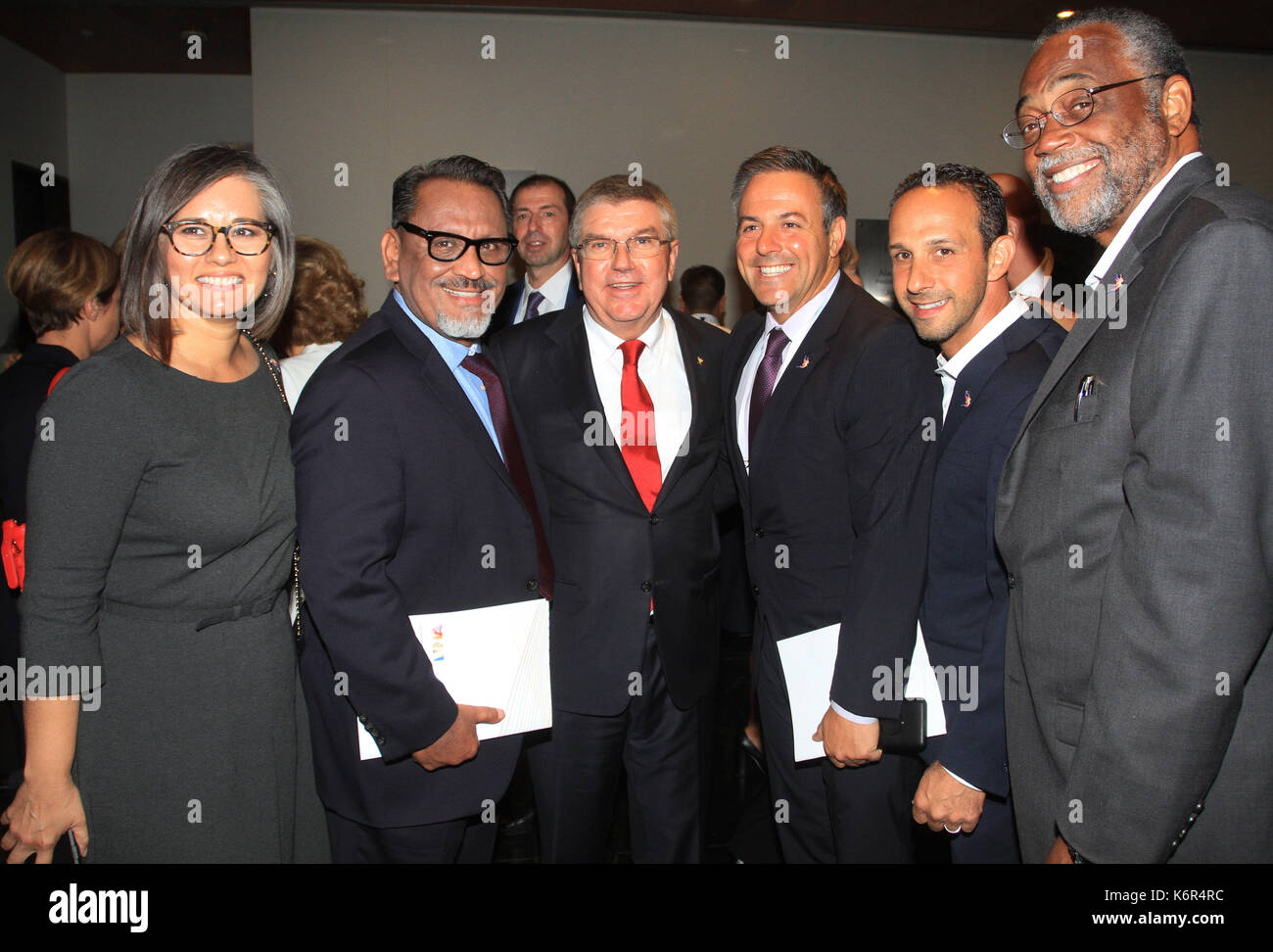 Lima, Peru. 12th Sep, 2017. Los Angeles City Councilmembers, from left ...