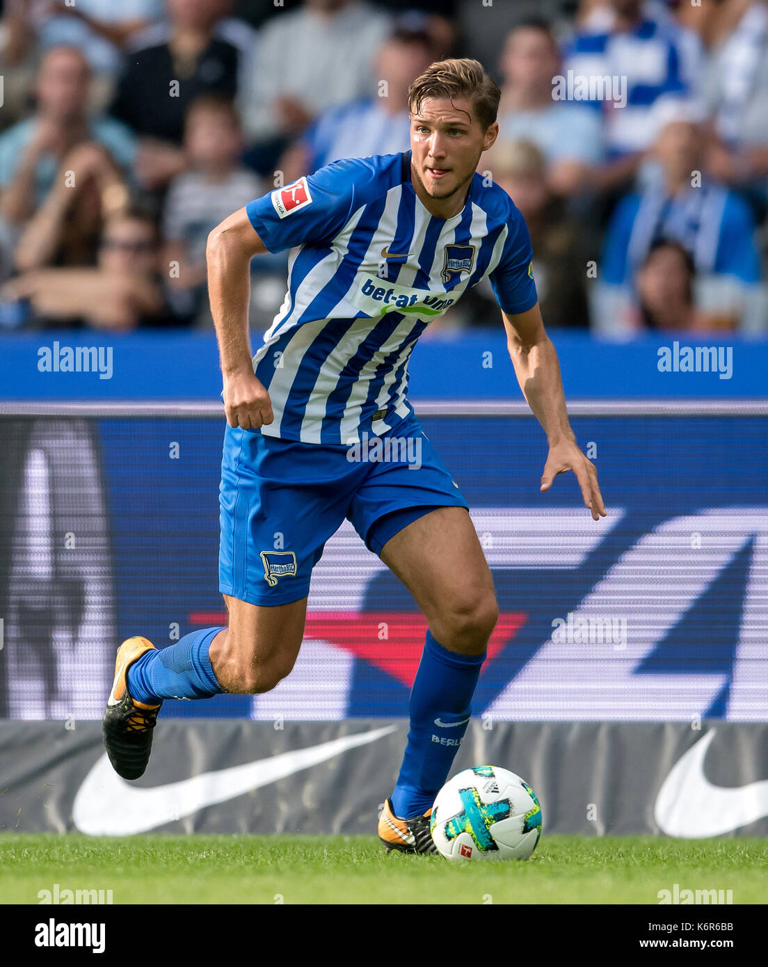 Berlin, Germany. 10th Sep, 2017. Berlin's Niklas Stark in action during ...