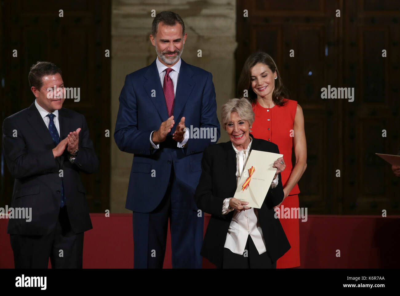 Spanish Kings Felipe VI and Letizia Ortiz, actress Concha Velasco ...