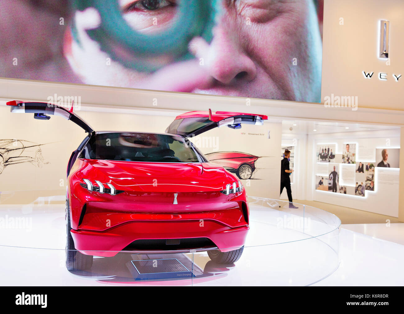 Frankfurt Am Main, Germany. 13th Sep, 2017. Electric concept car Wey XEV during second day of ...