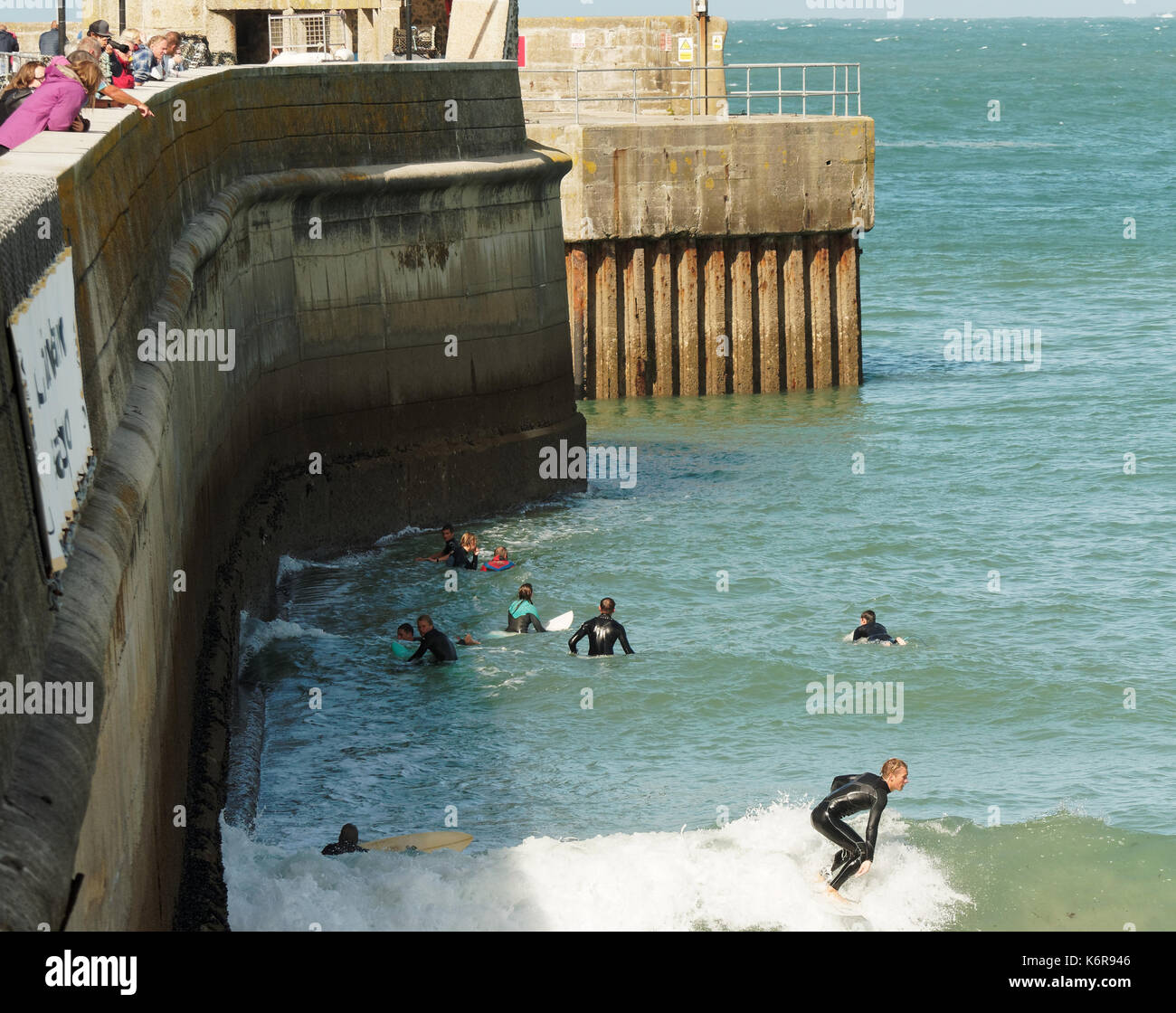 Wild wave surfing Stock Photo - Alamy