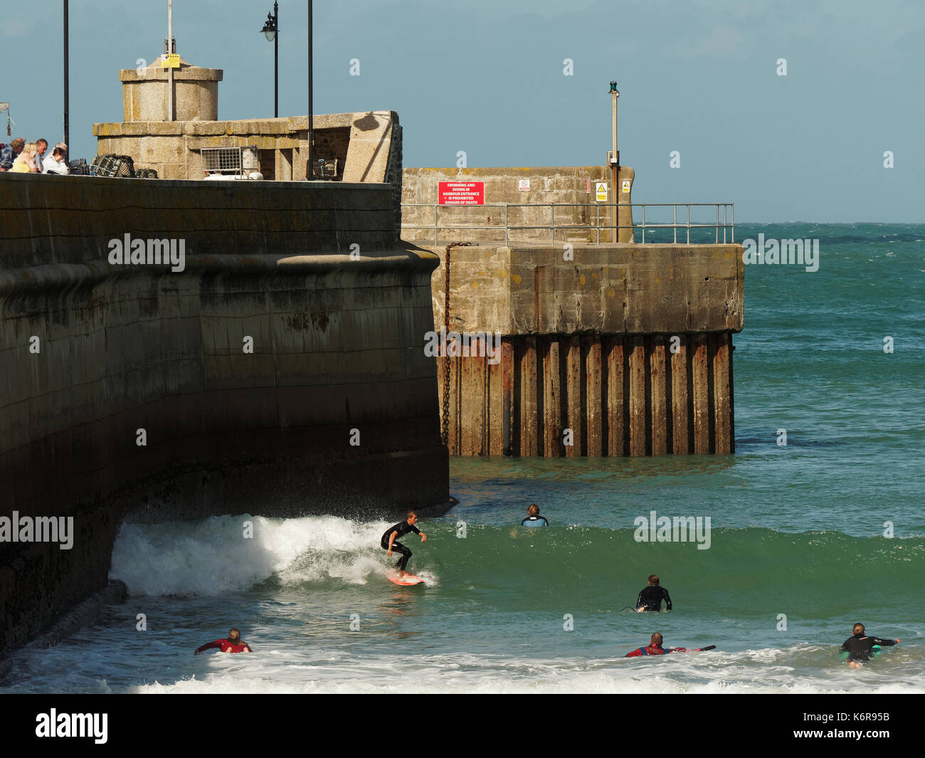 Wild wave surfing Stock Photo - Alamy
