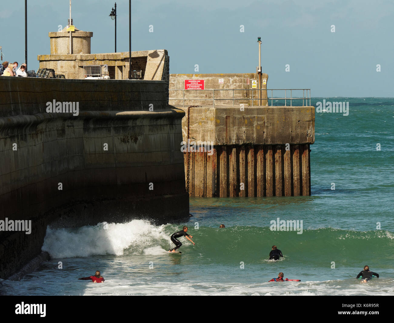 Wild wave surfing Stock Photo - Alamy
