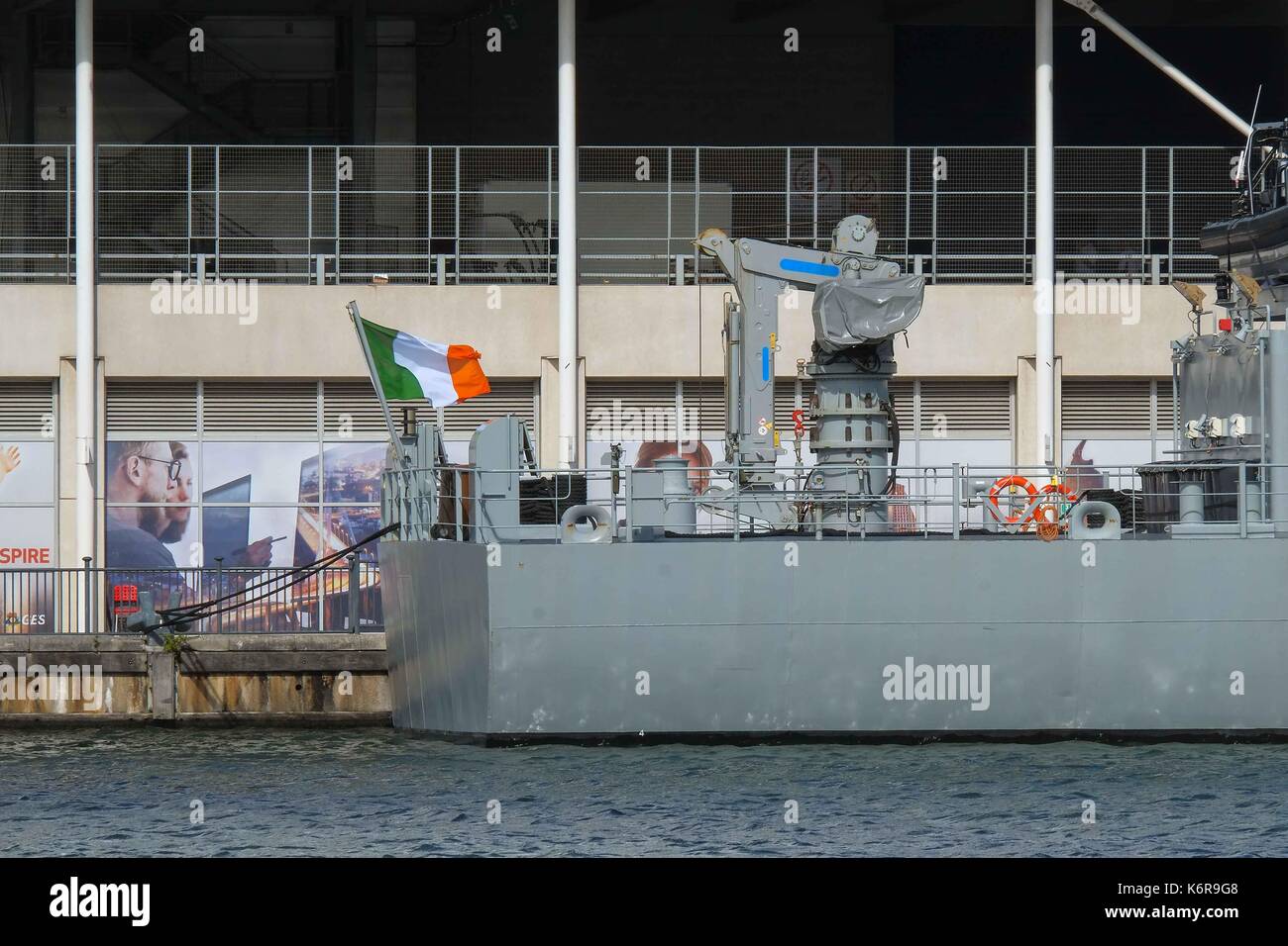 London, UK 13th September 2017. Irish Naval ship LÉ Samuel Beckett ...