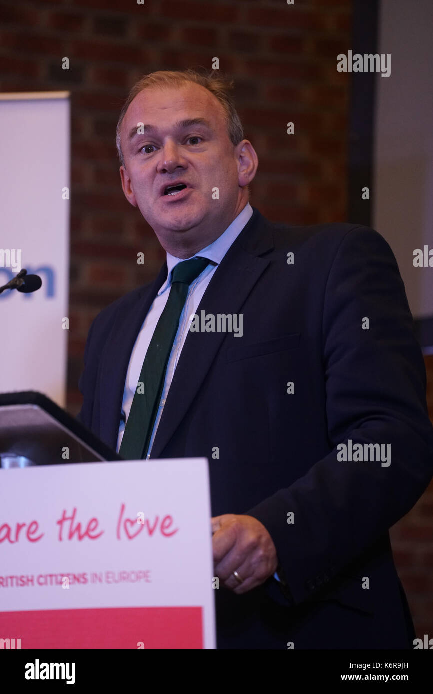 London, UK. 13th Sep, 2017. Speaker Ed Davey MP, Mass lobby statements ...