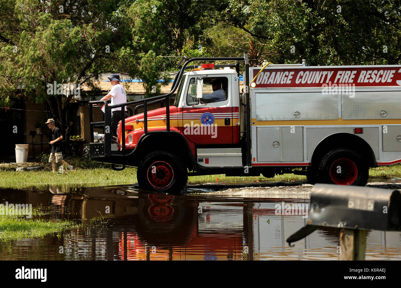 Orlando, United States. 12th Sep, 2017. Orange County Fire Rescue ...