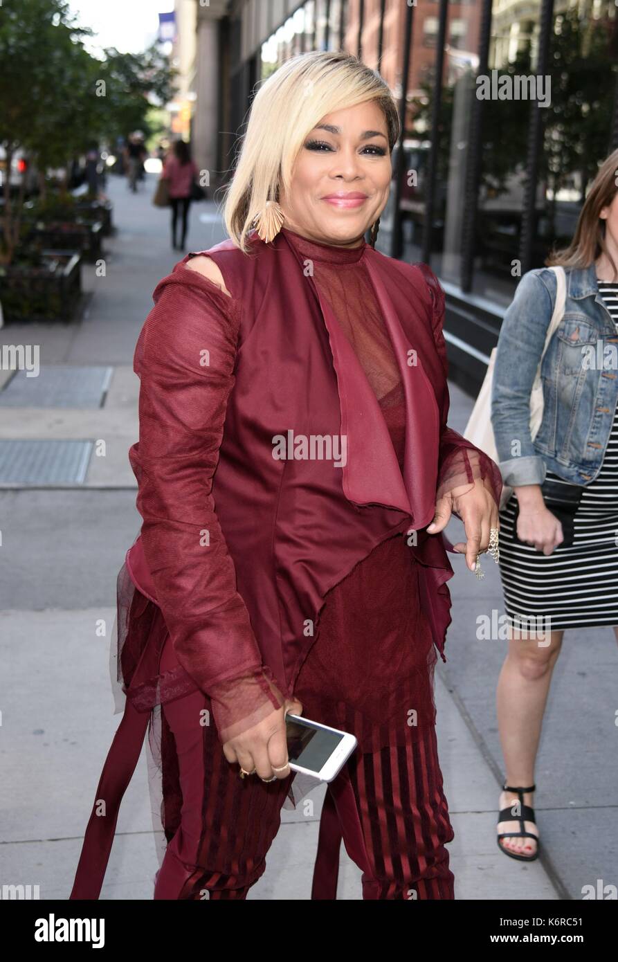 New York, NY, USA. 13th Sep, 2017. Tionne T-Boz Watkins, out promoting ...